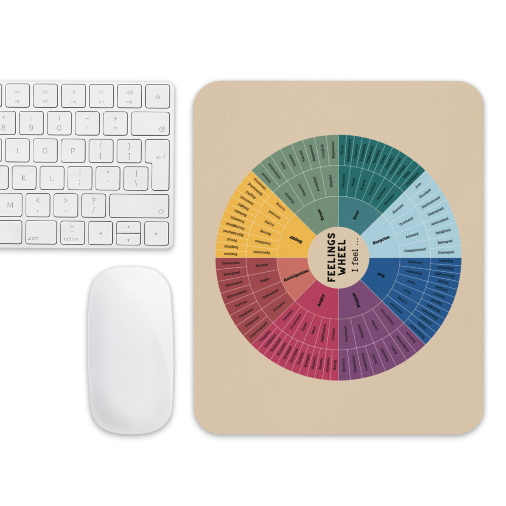 Mental Health Tool | Feelings Wheel Mouse Pad | Increase Self Awareness ...