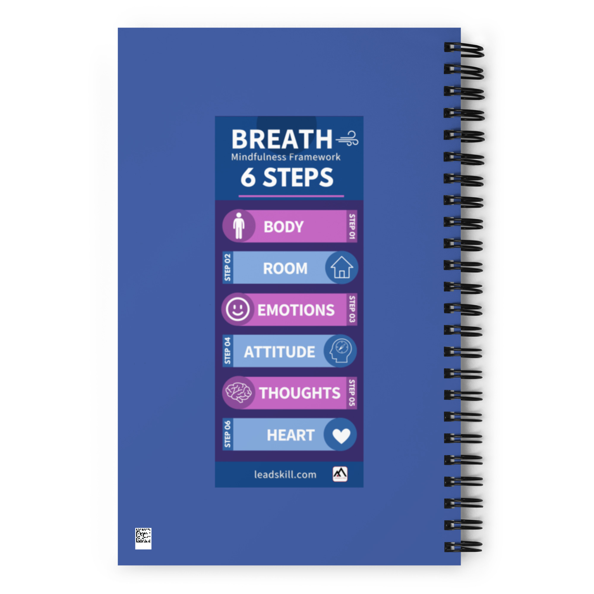Mindfulness Journals Blueberry | BREATH Framework Wheel - Leadskill